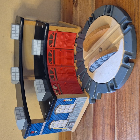 Brio | Toys | Vintage Brio Wooden Train Roundhouse With Turntable ...